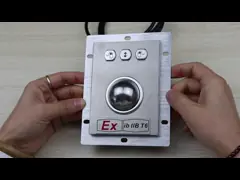 China 45mm Anti Vandal Panel Mount Trackball Mouse SUS304 Stainless Steel Ex IbIIB T6 Protection for sale