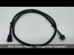 Sm 2.5mm Industrial Wire Harness 4 Pins 4 Core For Addressable Led