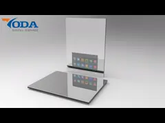 Il touch screen pieno di HD accende il tipo fissato al muro di forma quadrata dello specchio