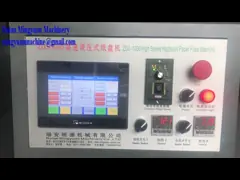 Hydraulic station with two working station paper plate machine test running for macedonia client