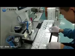 Tolleranza trasparente dell'acciaio inossidabile SUS301 0.1mm di matrice della cupola del metallo dell'ANIMALE DOMESTICO per la tastiera