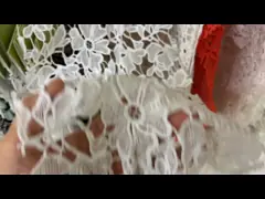 China Fancy 5cm Fancy Water Soluble Flat Lace Trim With Embroidered Patterns For Clothing for sale