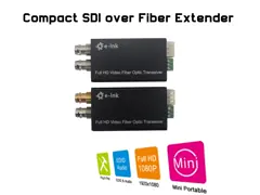 Mini Type 3G SDI To Fiber Optic Converter Aluminum Case With Tally / Reverse RS485