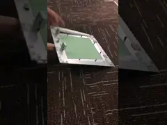 Light Aluminum Frame Access Panel With Green Plasterboard  Low Height Special Push Lock