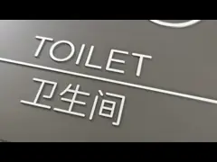 Restroom thermoforming signage