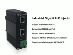 Ethernet Gigabit POE Injector 10/100/1000 Base-T With LED indicators