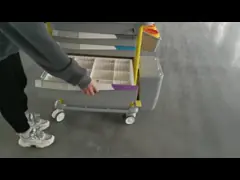 Stand Up Hospital Mobile Workstation Cart With Monitor Mount
