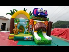 Châteaux pleins d'entrain gonflables Digital de parc de safari imprimant le videur de glissière de Combi