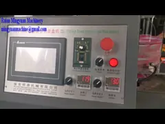 Hydraulic double working station paper plate machine test running 13 inch corrugated plate india