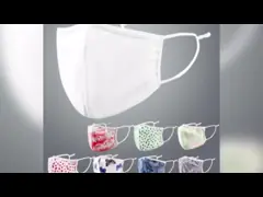 Polyester Cotton Cycling Washable Print Pattern Face Mask With Adjustable Ear Loop