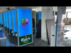 Kundenspezifische Werbungs-freier stehender Digital-Bildschirme Lcd-Kiosk 65 Zoll