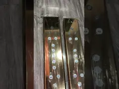 CE ISO hairline stainless steel panel elevator COP with round button for elevator parts