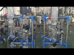 Double Layer Glass Reactor PTFE Sealing Stainless Steel  Frame