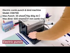 Electric Comb Binding Punching Machine Adjustable For Notebook