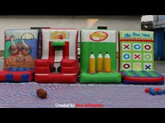 4in1 kids N adults TIC TAC TOE inflatable carnival games for outdoor group building