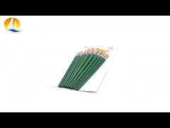 Nickel-Plated Brass Ferrule Artist Paint Brush Set Green Wood Hanldle