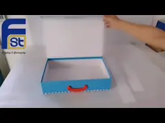 Full Printed Custom Cardboard Gift Packaging Box with Handle