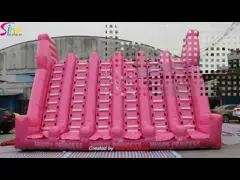 51' long giant adult inflatable obstacle course with big pool for outdoor entertainment events