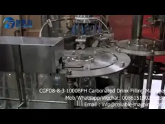 800-1500BPH CGFD 883 carbonated water filling machine