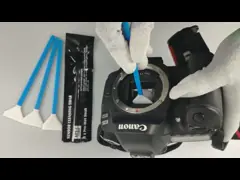Camera sensor cleaning swab