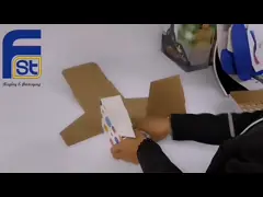 Caja de pantalla de cartón corrugado con agujeros