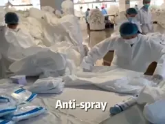 Polypropylene Medical Non Sterile Blue Isolation Gowns