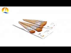 Brich Handle Brass Ferrule Flat Brush Set