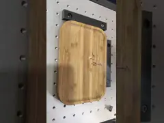 Laser logo on lunch box bamboo lid