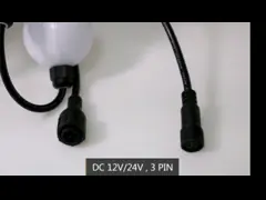 우유빛 백색 3D 디지털 볼 맥스 1.44W SMD5050 RGB 화소는 볼 50 밀리미터 DMX를 이끌었습니다