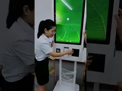 24/32 inch Wall Mounted Self Service order payment touch Kiosks with printer scanner