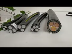 Un ensemble de câbles aériens isolés XLPE (un Zusammenschluss aus isolierten Luftkabeln XLPE) Un insieme di cavi aerei isolati XLPE (un Zusammenschluss aus isolierten Luftkabeln XLPE)