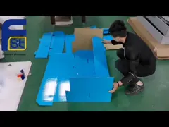 Soporte de exhibición reciclado publicidad por encargo de piso del papel de la cartulina