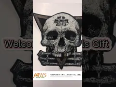 Sew On Skull Skeletons Custom Woven Patches Badges Design For Clothing