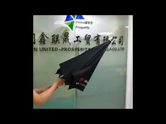 China Pongee Fabric Canopy Manual Open Umbrella Black Metal Frame for sale