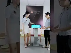 21.5inch floor standing capacitive touch all in one PC Windows system LCD totem screen
