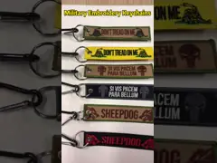 Refrigere a aparência lisa bordada personalizada da cor de Keychains PMS