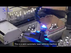 One of the production steps of floating balls: laser welding