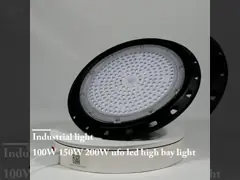 200W 160LM/W High Efficiency 100W 150W UFO Industrial Fixture Warehouse LED High Bay Light