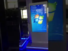 O dobro tomou partido tela de vidro completamente moderada do quiosque do tela táctil do LCD da polegada 42-65