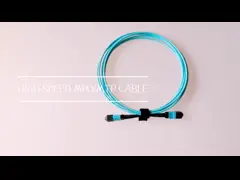 Corazones 50/125um del cordón de remiendo de la fibra óptica de alta velocidad de MTP/de MPO OM3 12