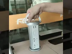 Aluminium alloy Manual Pop Up Socket For Multifunctional Power System