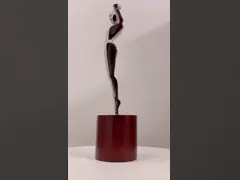 Lucide Figure Custom Trophy Silver Plated With Wood Base By Screwing As Awards