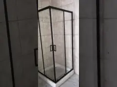 5mm clear glass shower enclosure with black profile