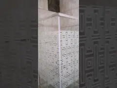 5mm square shower enclosure with maze pattern glass