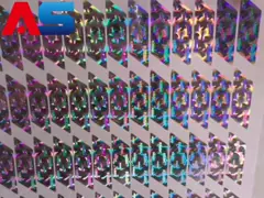 China Custom 3d Holographic Tamper Evident Security Label 20mm Anti Counterfeiting Security Code Sticker Label for sale
