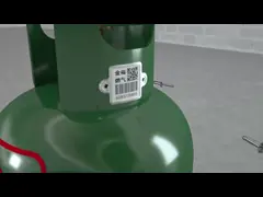 Metal Ceramic Cylinder Barcode Tag