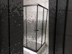 5mm glass shower enclosure with black profile
