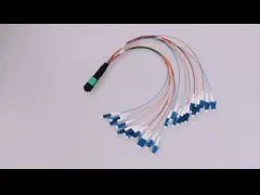 MPO ao cabo de remendo 24 do Fanout 10G OM3 do LC retira o núcleo da certificação do CE/ROHS