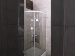 5mm clear glass shower enclosure with white profile