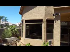 Motorized zip track blinds